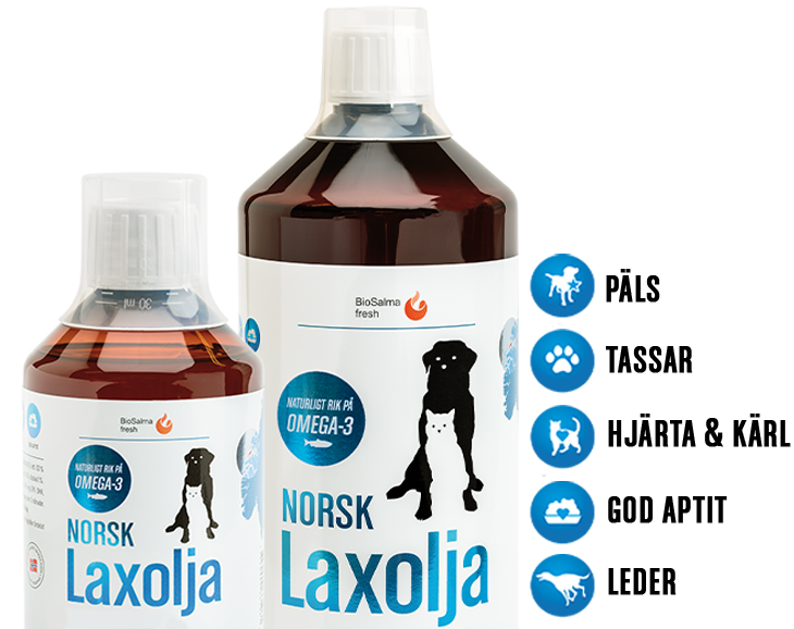 norsklaxolja.se – Norsk laxolja för hund & katt